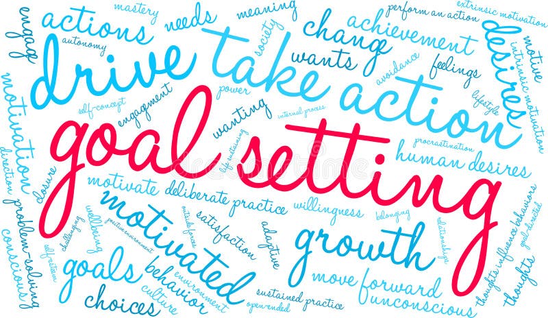 Goal Setting Word Cloud stock vector. Illustration of esteem - 211015687