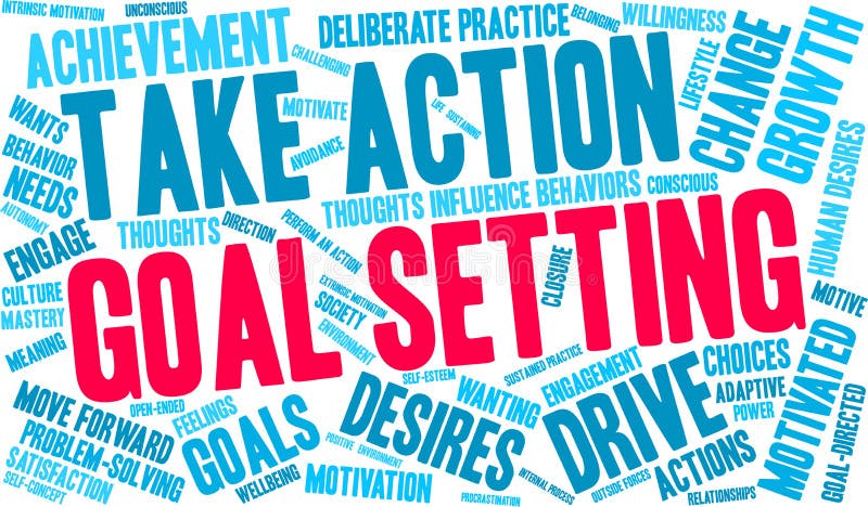 Goal Setting Word Cloud stock vector. Illustration of esteem - 211015687