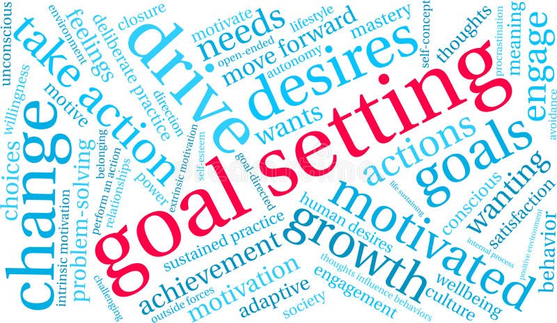 Goal Setting Word Cloud stock vector. Illustration of behaviors - 211015767