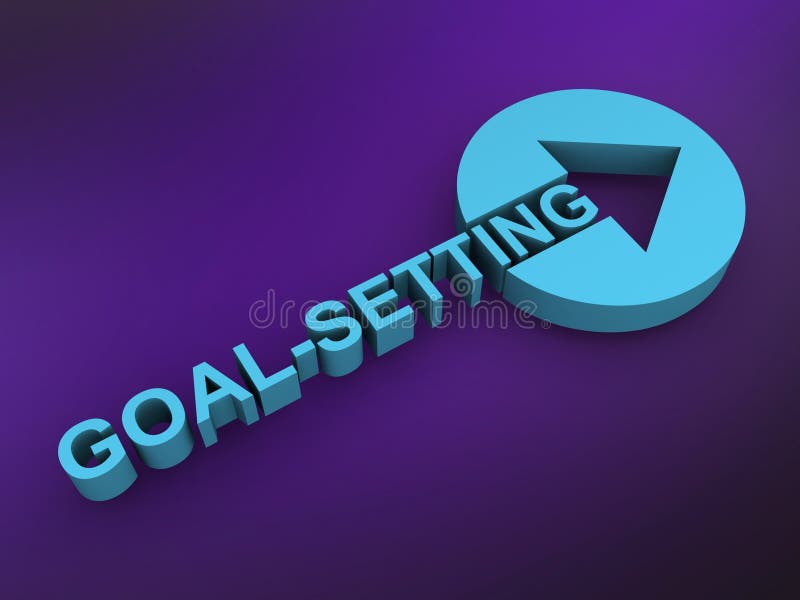 Goal Setting Word on Purple Stock Illustration - Illustration of board ...