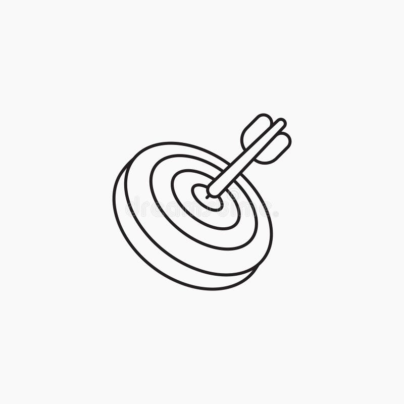 Goal Settingline in Thin Line Black Color. Flat Simple Vector Symbols ...