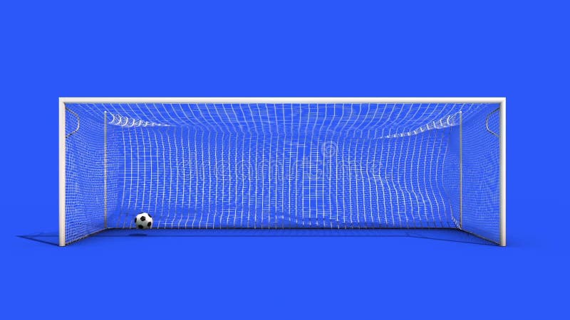 GOAL Soccer Net Dynamic Collision Simulation Cam3 Blue Screen 3D ...