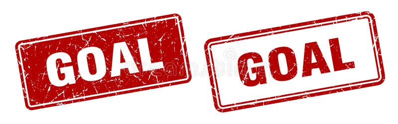 Goal Stamp Set. Goal Square Grunge Sign Stock Vector - Illustration of ...