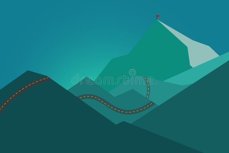 Goal Success Achieve and Path Way To Success Graphic Background Stock ...