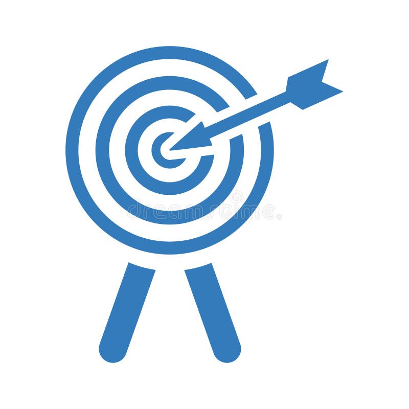 Goal, Target Icon / Blue Vector Graphics Stock Vector - Illustration of ...