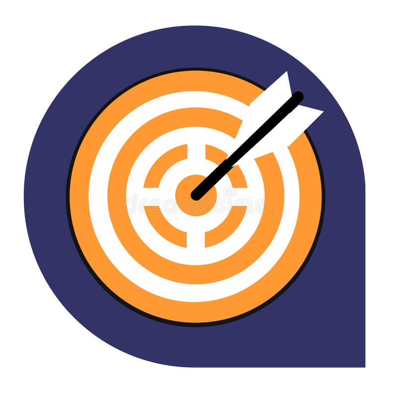 Goal or Target Icon of Set Tricolor Stock Vector - Illustration of icon ...