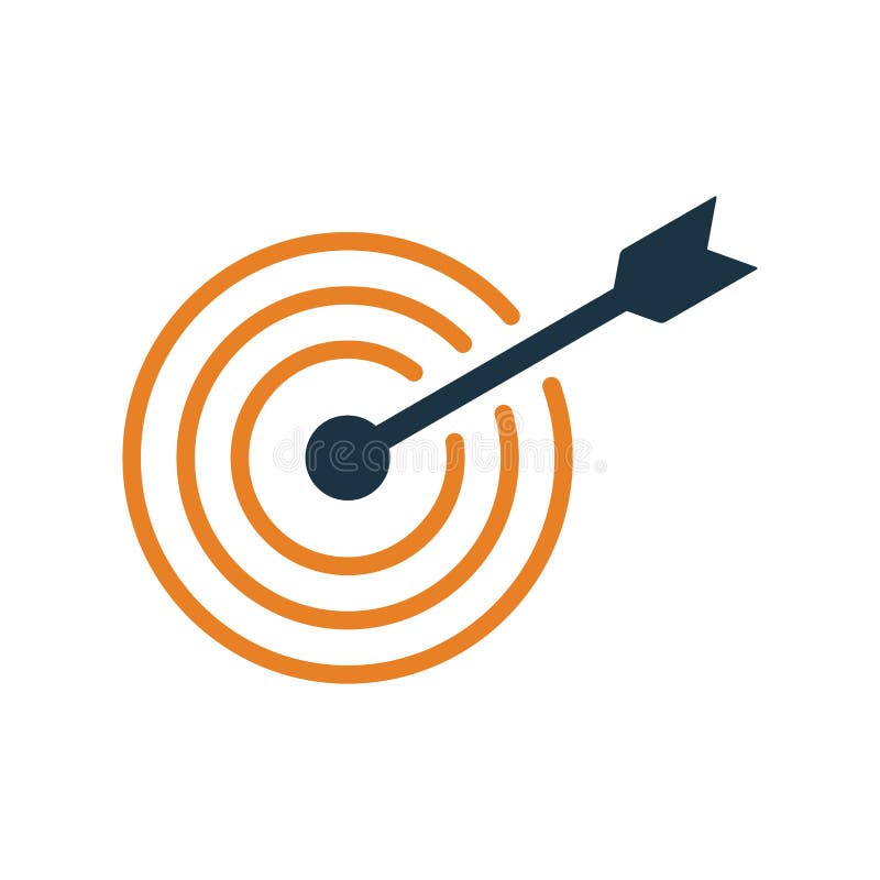 Goal, Target Icon. Simple Editable Vector Logo Stock Illustration ...