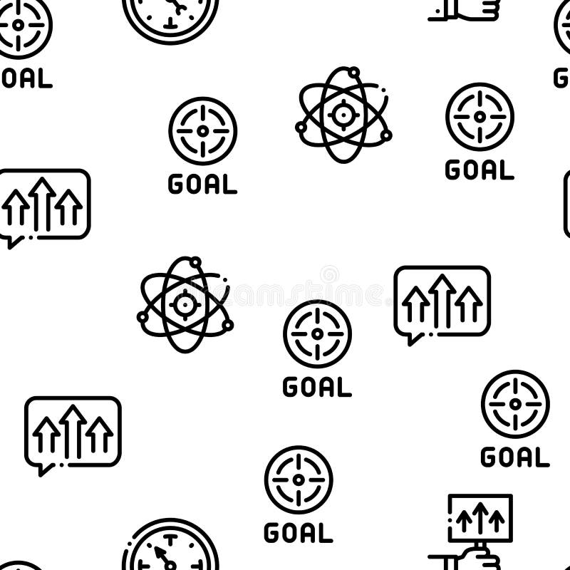Goal Target Purpose Seamless Pattern Vector Stock Vector - Illustration ...