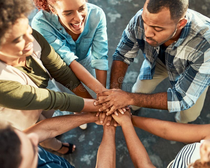 Goal, Teamwork and Business People Stack Hands for Connection, Success ...