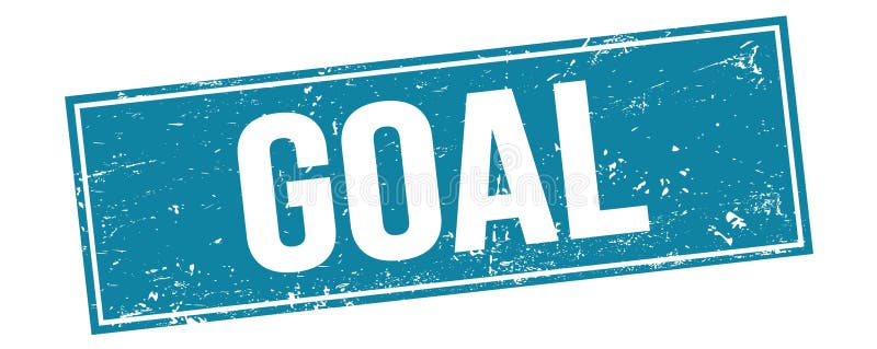 GOAL Text on Blue Grungy Rectangle Stamp Stock Illustration ...