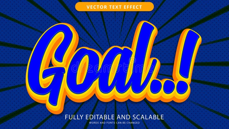 Goal Text Effect Editable Eps File Stock Vector - Illustration of card ...