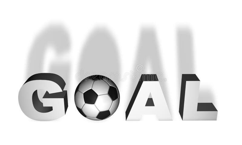 Goal word 3D stock illustration. Illustration of bulls - 19712878