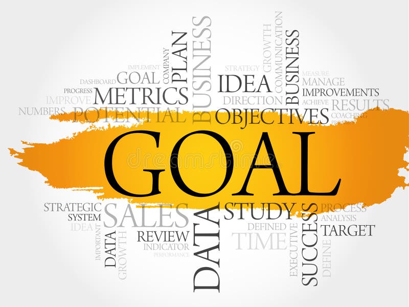Goal word cloud stock illustration. Illustration of member - 200989793