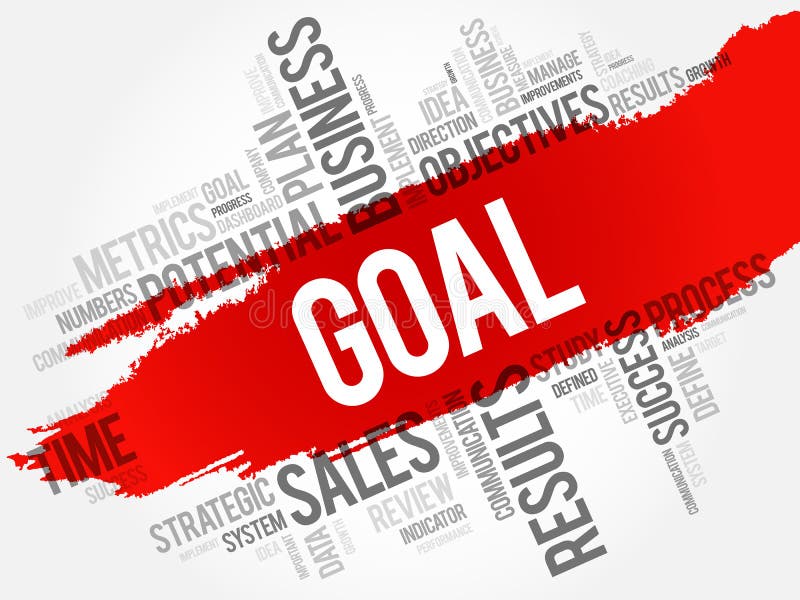 Goal word cloud stock illustration. Illustration of business - 207129562