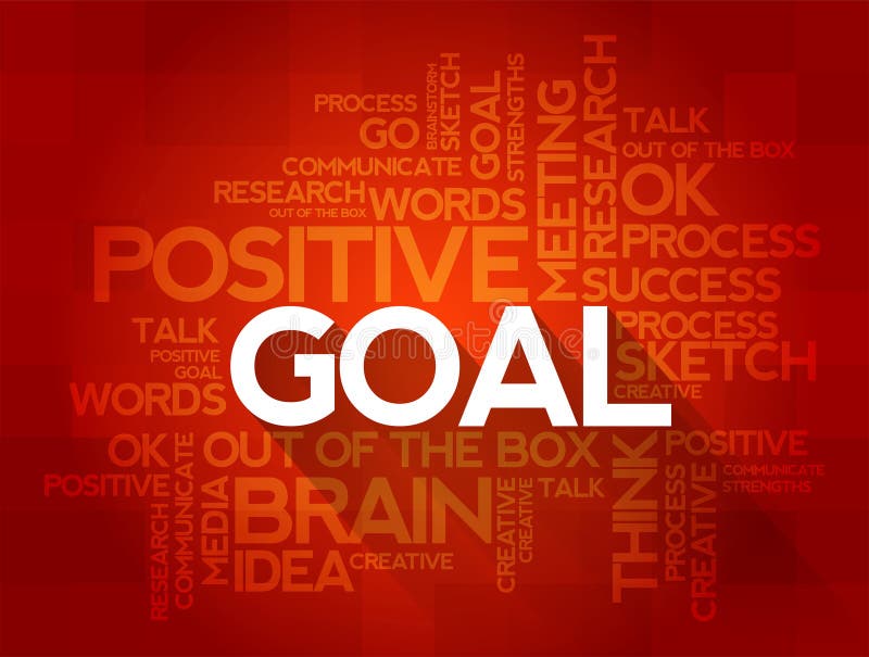 GOAL Word Cloud Collage, Business Concept Background Stock Illustration ...