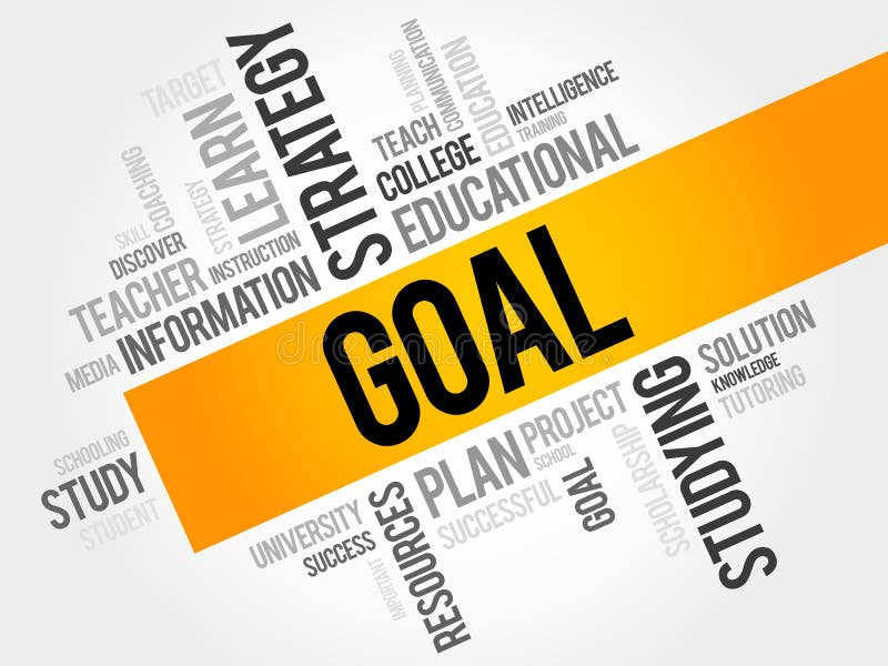 GOAL word cloud stock illustration. Illustration of business - 199866999