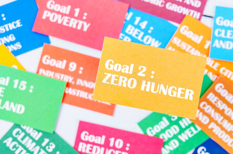 The Goal 2 : Zero Hunger. the SDGs 17 Development Goals Environment ...