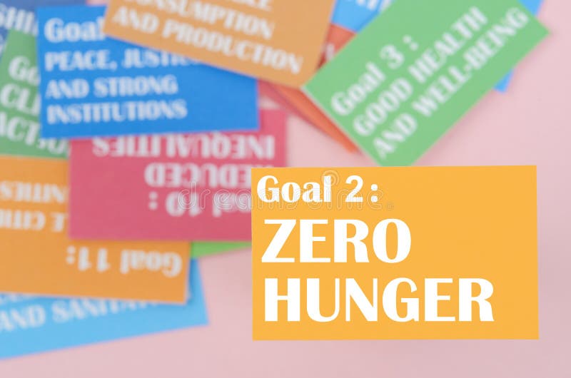 The Goal 2: Zero Hunger. the SDGs 17 Development Goals Environment ...