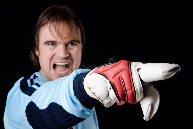 The goalkeeper stock photo. Image of emotion, ball, command - 3260218
