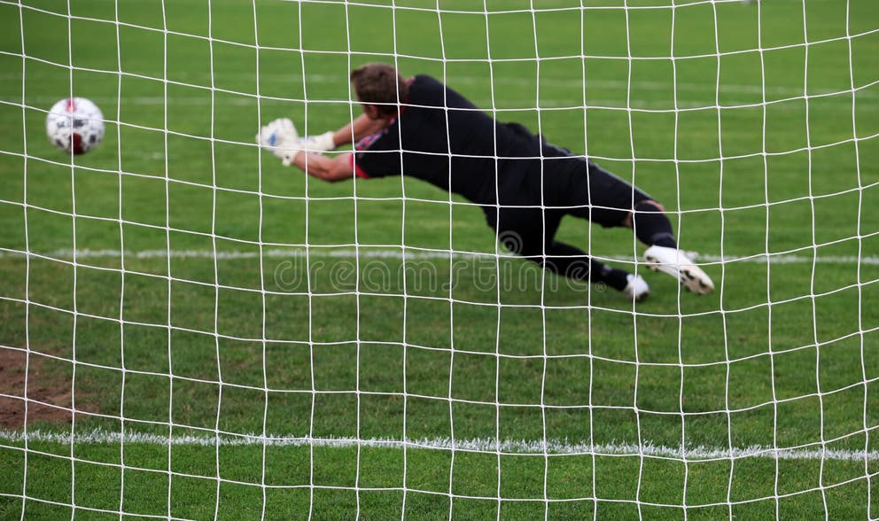 Goalkeeper diving save stock image. Image of blank, control - 19968039