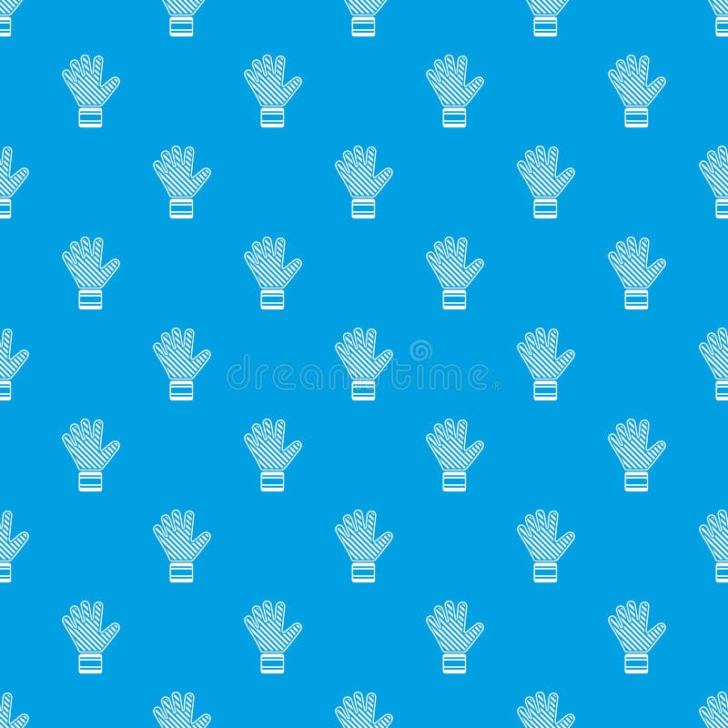 Goalkeeper Glove Pattern Vector Seamless Blue Stock Vector ...