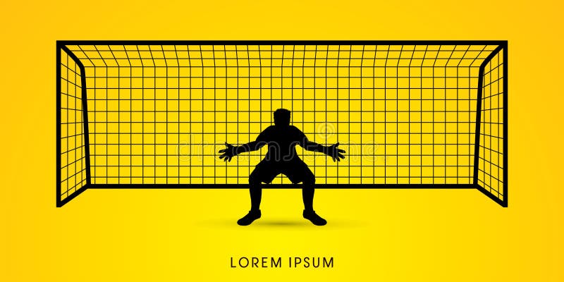 Goalkeeper graphic vector stock vector. Illustration of male - 87710569
