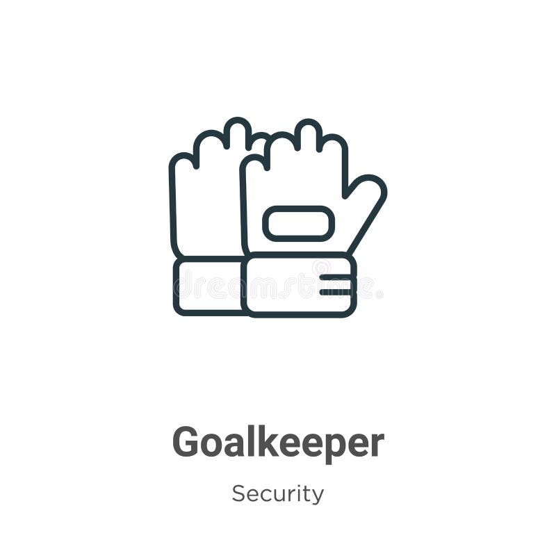 Save From The Soccer Goalkeeper. Vector Outline Of Soccer Player Sport ...