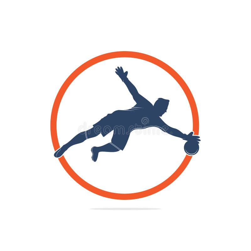 Goalkeeper Player Map Pin Concept Logo. Stock Vector - Illustration of ...