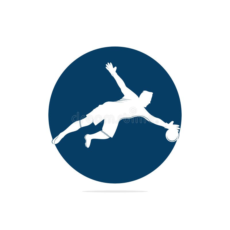 Goalkeeper player logo. stock vector. Illustration of camp - 197185495