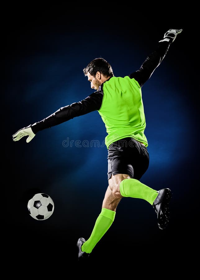 Goalkeeper, Soccer Field and Sports Man Ready in Penalty Kick ...