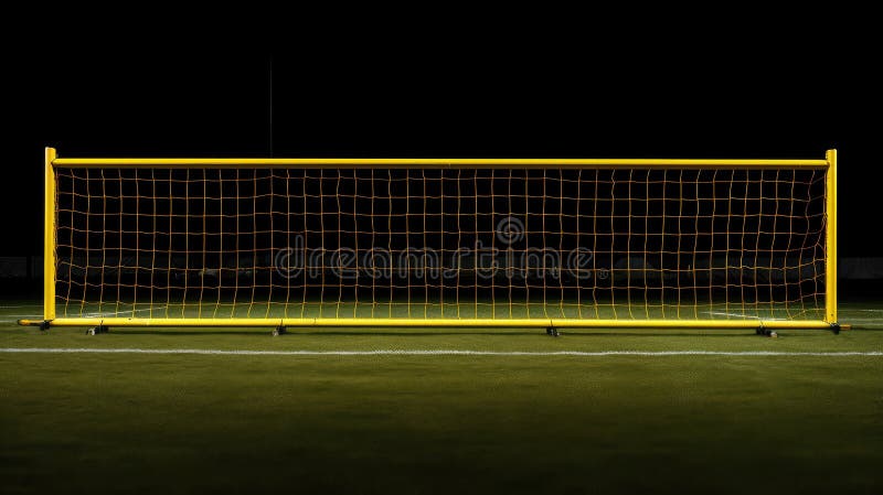 Goalposts Black and Yellow Border Stock Illustration - Illustration of ...