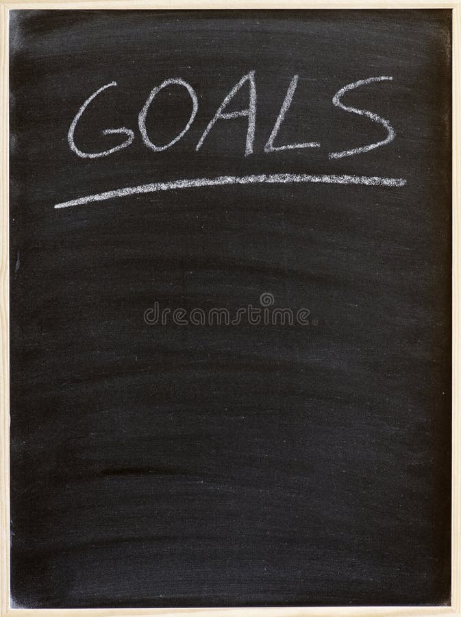 My Goals List on Blackboard Stock Photo - Image of plan, chalkboard ...