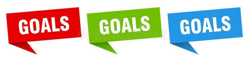 Goals Banner Template. Goals Ribbon Label Stock Vector - Illustration ...