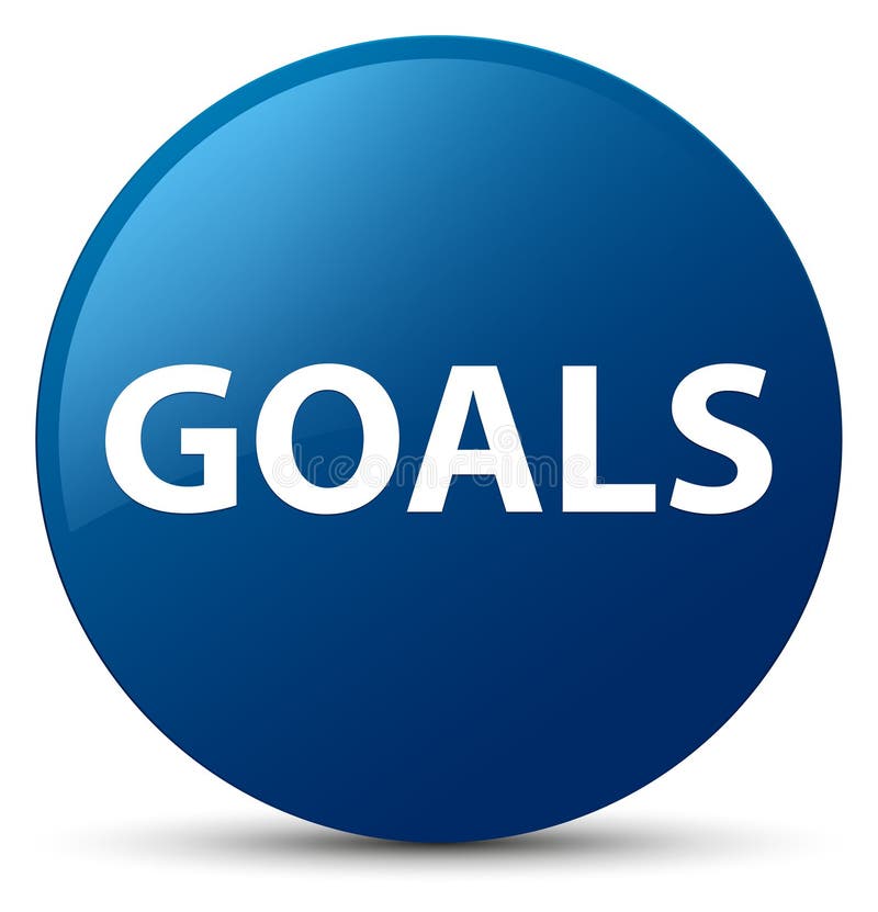 Goals blue round button stock illustration. Illustration of objective ...