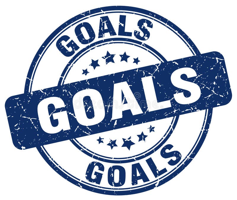Goals blue square button stock illustration. Illustration of square ...