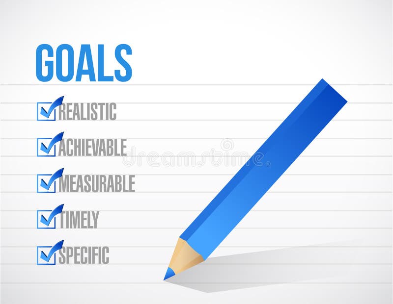 Goals Check Mark List Illustration Design Stock Images - Image: 35137894