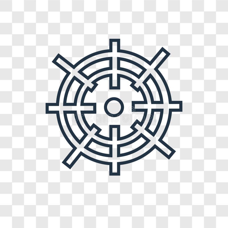 Goals Concept Vector Linear Icon Isolated on Transparent Background ...