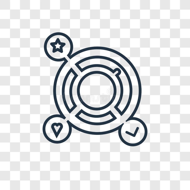 Goals Concept Vector Linear Icon Isolated on Transparent Background ...