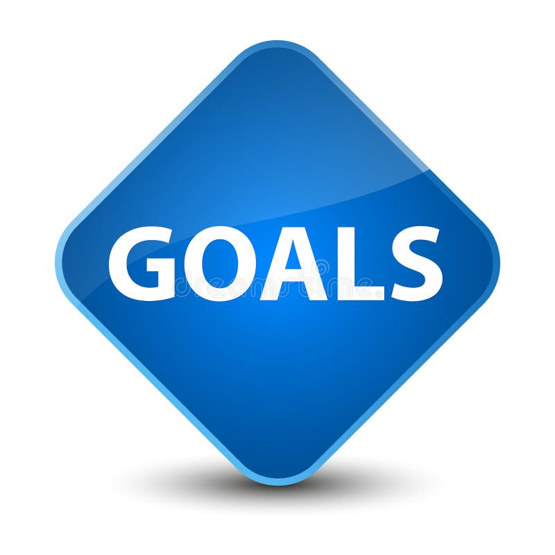 Goals Elegant Blue Diamond Button Stock Illustration - Illustration of ...