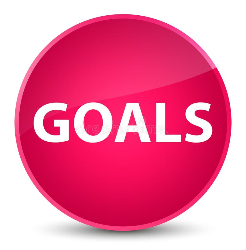 Goals Elegant Pink Round Button Stock Illustration - Illustration of ...