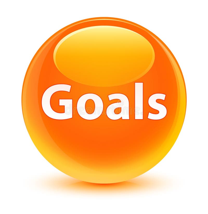 Goals Button Shows Aims Objectives Or Aspirations Stock Illustration ...