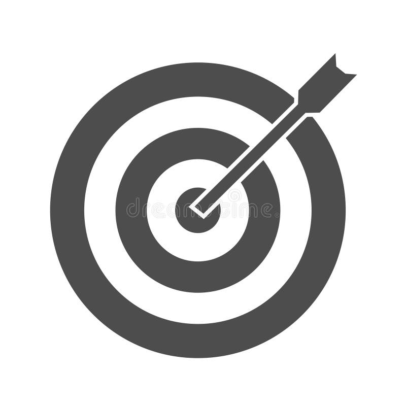 Goals icon Vector stock illustration. Illustration of arrow - 148817990