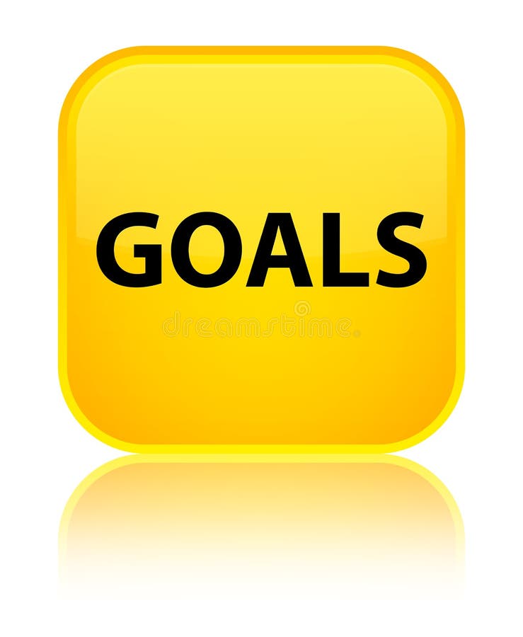 Goals Special Yellow Square Button Stock Illustration - Illustration of ...