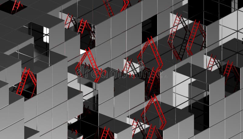 Corporate Ladders stock illustration. Illustration of blocks - 87699253