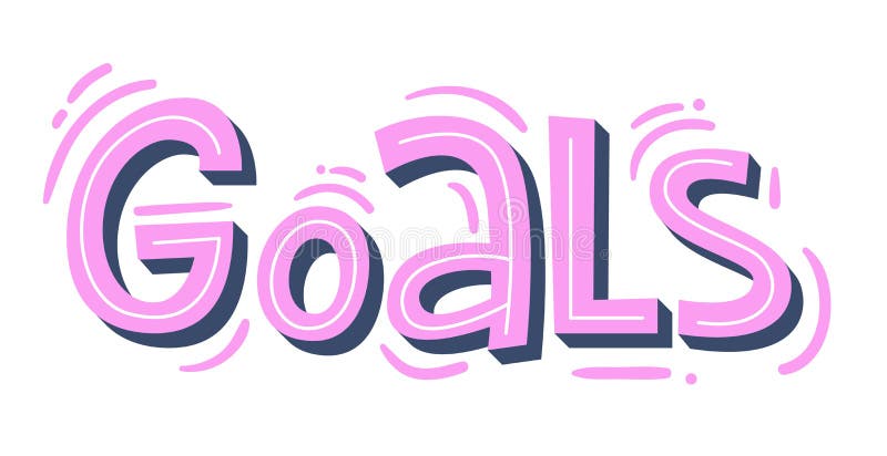 Goals Lettering Stock Illustrations – 992 Goals Lettering Stock ...