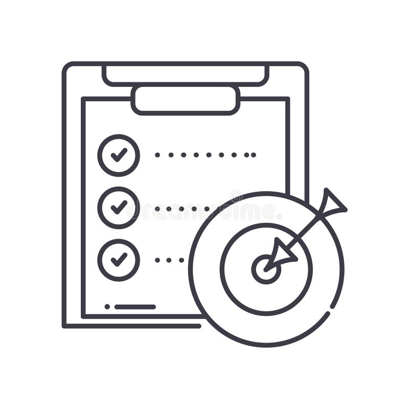 Goals Line Icon, Outline Symbol, Vector Illustration, Concept Sign ...