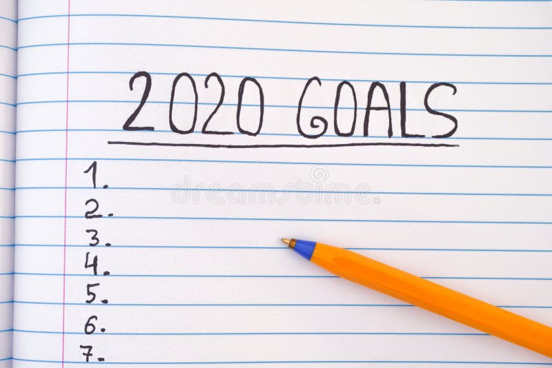 2020 Goals List on Notebook Sheet Stock Photo - Image of ballpoint ...