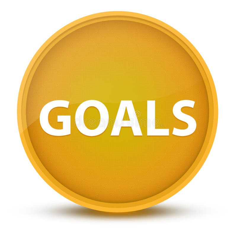 Goals Luxurious Glossy Yellow Round Button Abstract Stock Illustration ...