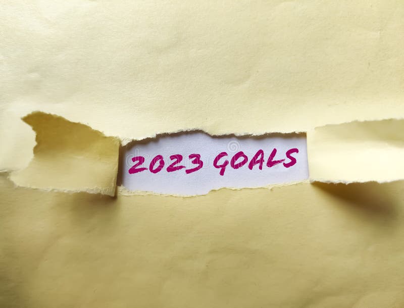 2023 GOALS Message Written Under Torn Brown Paper Stock Image - Image ...