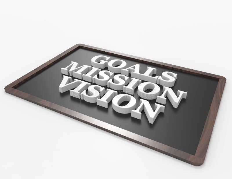 Goals Vision Means Desires Inspiration And Mission Stock Illustration ...